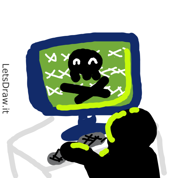 How to draw hacker / 63hqtyc47.png / LetsDrawIt
