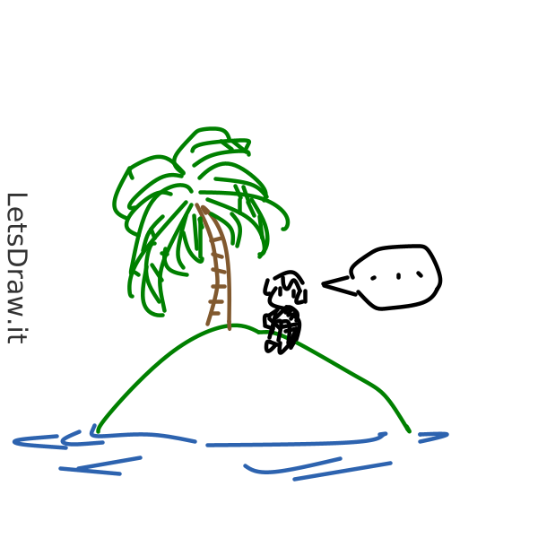 Wie zeichnet man: Insel / Lerne zu zeichnen von anderen LetsdrawIt Spielern