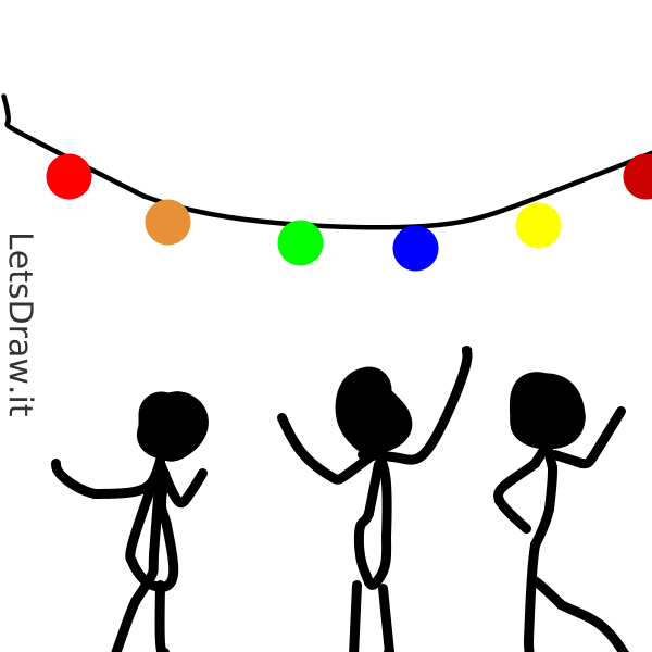 How to draw celebration / 64in8ojys.png / LetsDrawIt