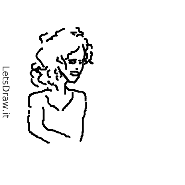 How to draw lady / 65x9os66n.png / LetsDrawIt
