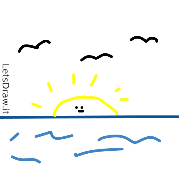How to draw sunset / 68eretdf6.png / LetsDrawIt