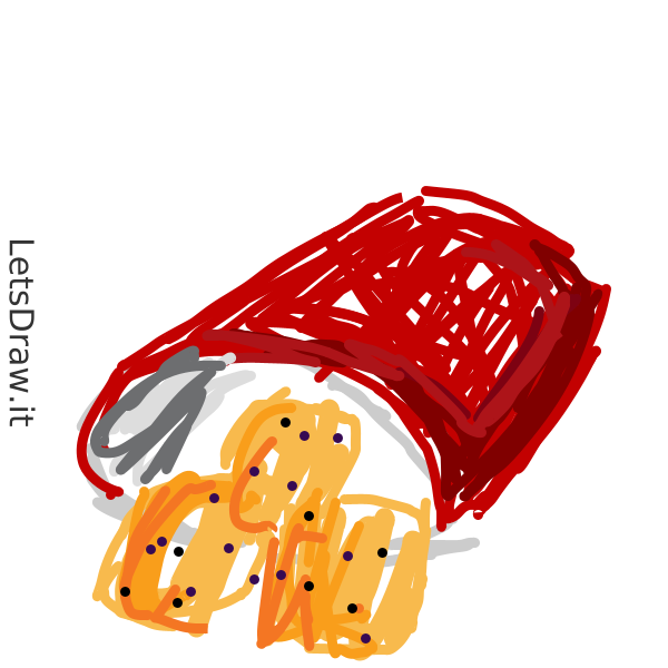 How to draw chicken nuggets / 68orqnm56.png / LetsDrawIt