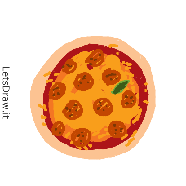 How to draw pizza / 691jo19b6.png / LetsDrawIt