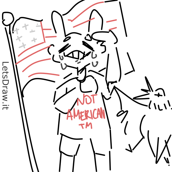 How to draw america / Learn to draw from other LetsdrawIt players