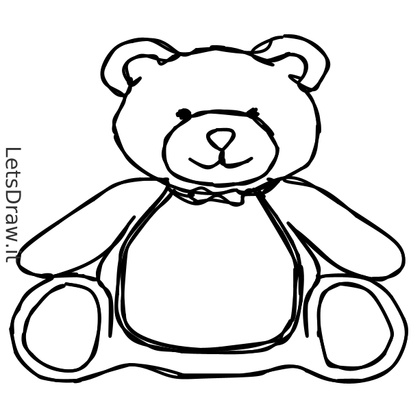 How to draw teddy / Learn to draw from other LetsdrawIt players