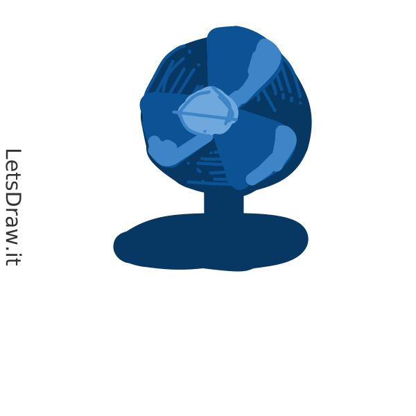 How to draw fan / 6d638bgth.png / LetsDrawIt