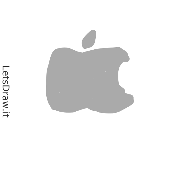 How to draw Apple logo / 6e5ge5a6e.png / LetsDrawIt