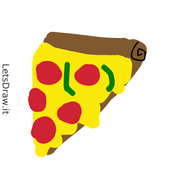 How to draw pizza / 6eig8ejq.png / LetsDrawIt