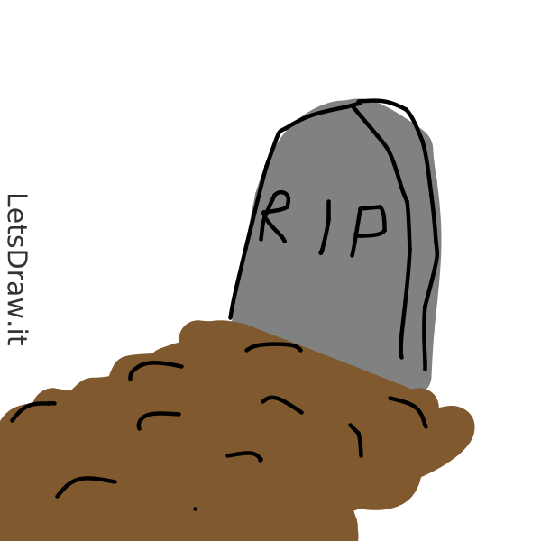 How to draw tombstone / 6go6da4ae.png / LetsDrawIt