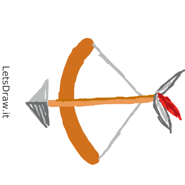 How to draw bow and arrow / 6i9zxpzwy.png / LetsDrawIt