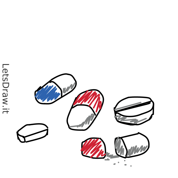 How to draw Pills / 6ighbgcsm.png / LetsDrawIt