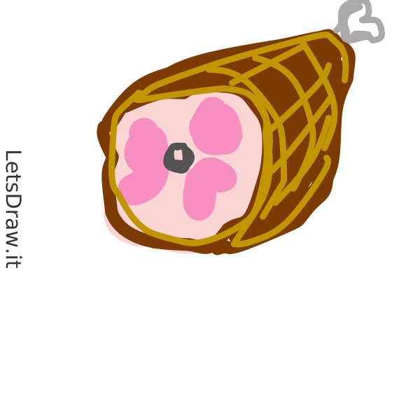 How to draw Ham / LetsDrawIt