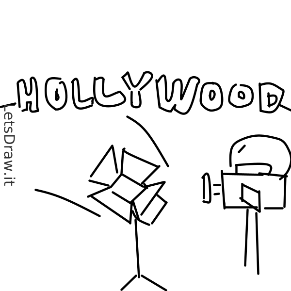 How to draw Hollywood / 6jkh9db5.png / LetsDrawIt