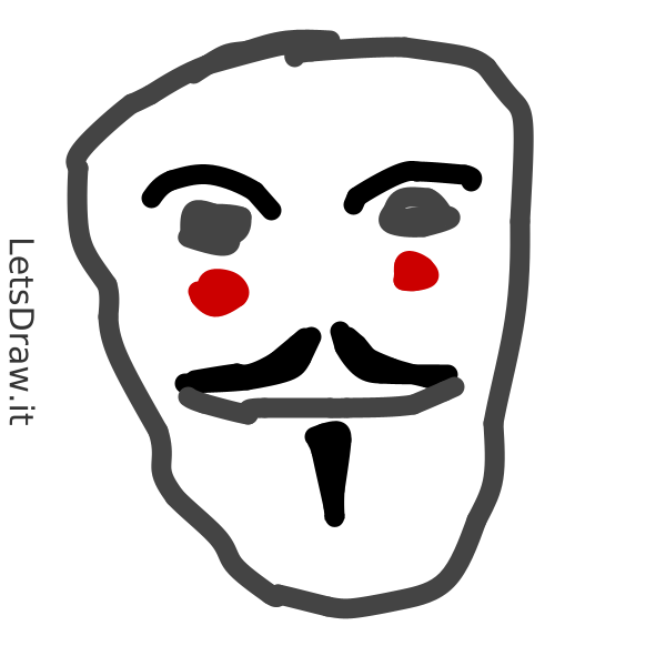 How to draw mask / 6k3qeww48.png / LetsDrawIt