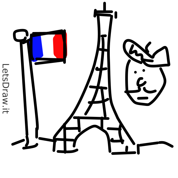 How to draw France / 6kyactj9a.png / LetsDrawIt