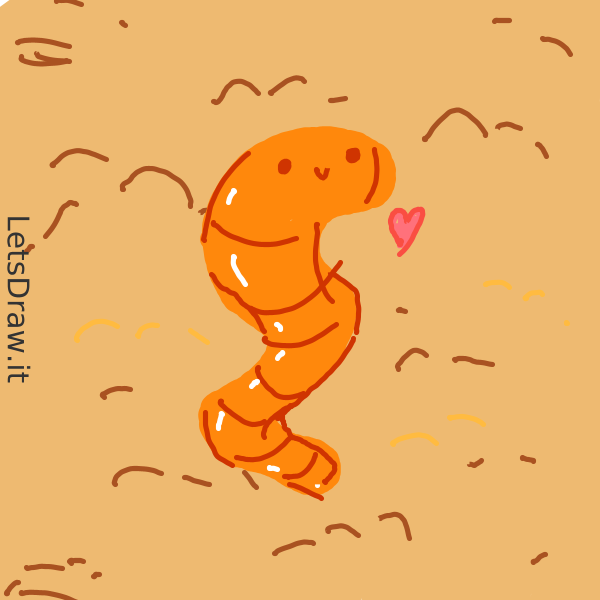 How to draw earthworm / 6n1qr1r16.png / LetsDrawIt