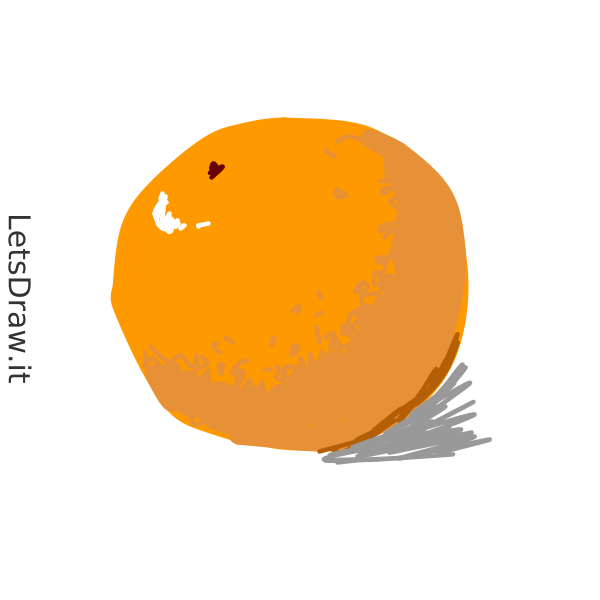 How to draw grapefruit / LetsDrawIt