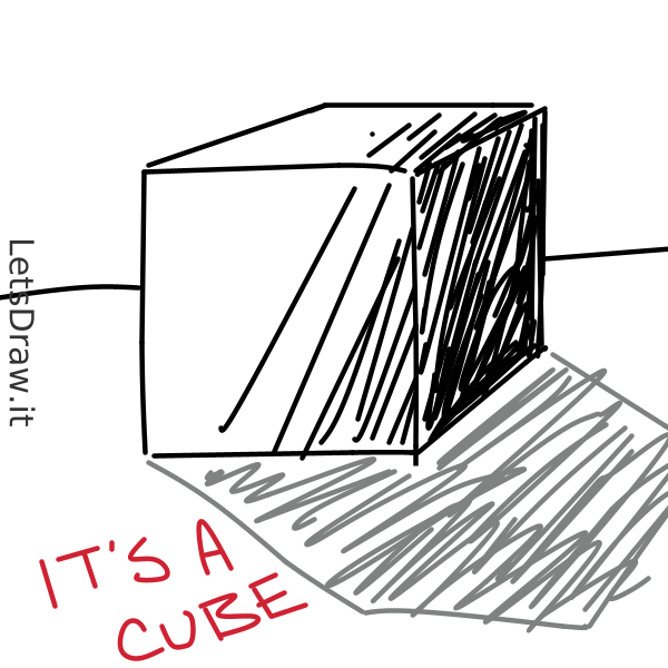 How to draw cube / 6prqbjwe5.png / LetsDrawIt