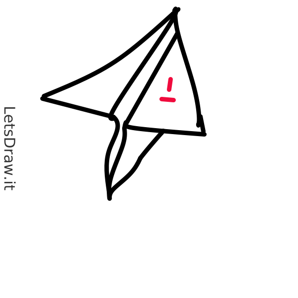 How to draw paper airplane / 6qi7c3xsa.png / LetsDrawIt