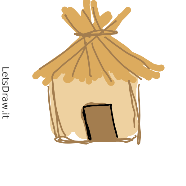 How to draw Hut / 6tare7anp.png / LetsDrawIt