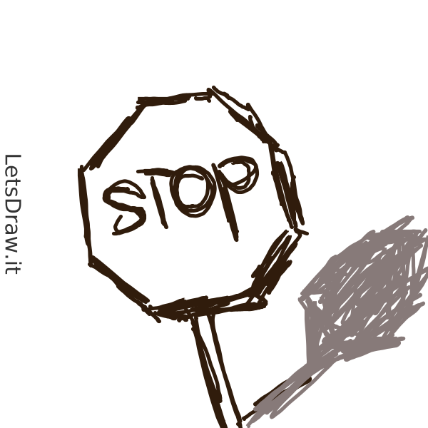 How to draw Sign stop / 6ukd8zzzz.png / LetsDrawIt