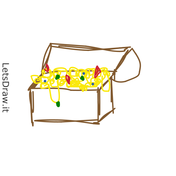 How to draw treasure chest / 6x9onppf1.png / LetsDrawIt