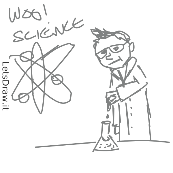 How to draw scientist / 6zw7dhned.png / LetsDrawIt