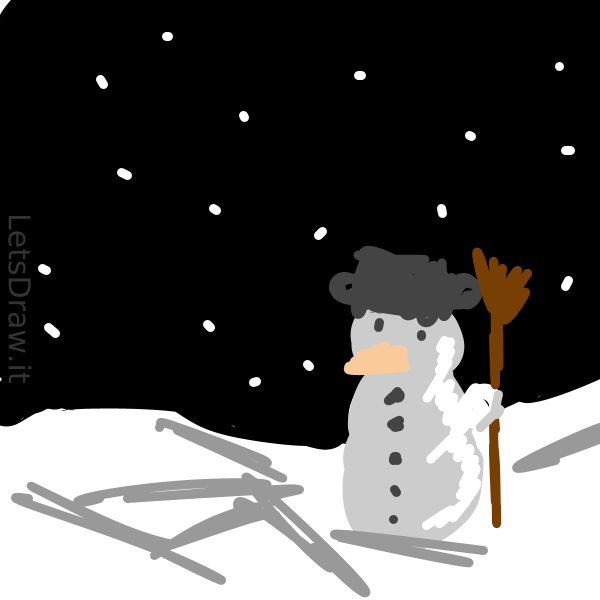How to draw snow / 74hdnf1b3.png / LetsDrawIt