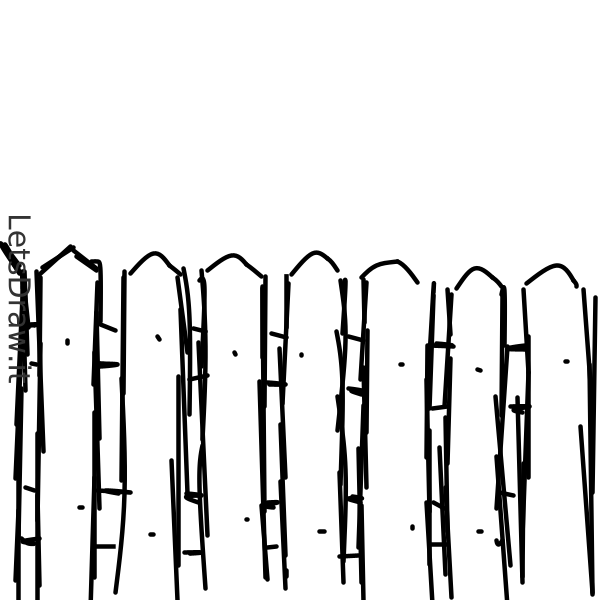 How to draw fence / 77dfncas5.png / LetsDrawIt