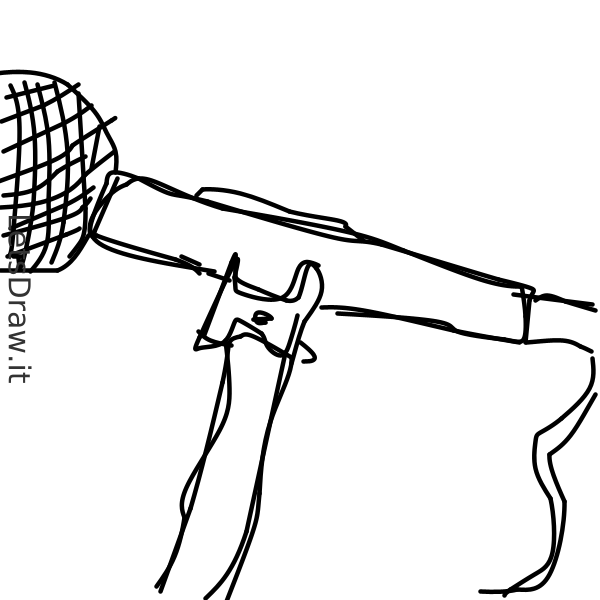 How to draw microphone / 78cganay.png / LetsDrawIt
