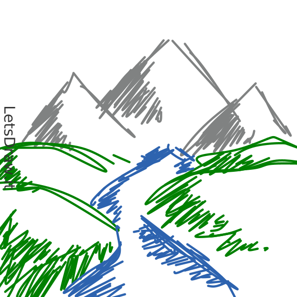 How to draw mountains / 7d3yn49rs.png / LetsDrawIt