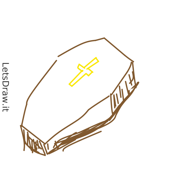 How to draw coffin / 7epadwrj3.png / LetsDrawIt