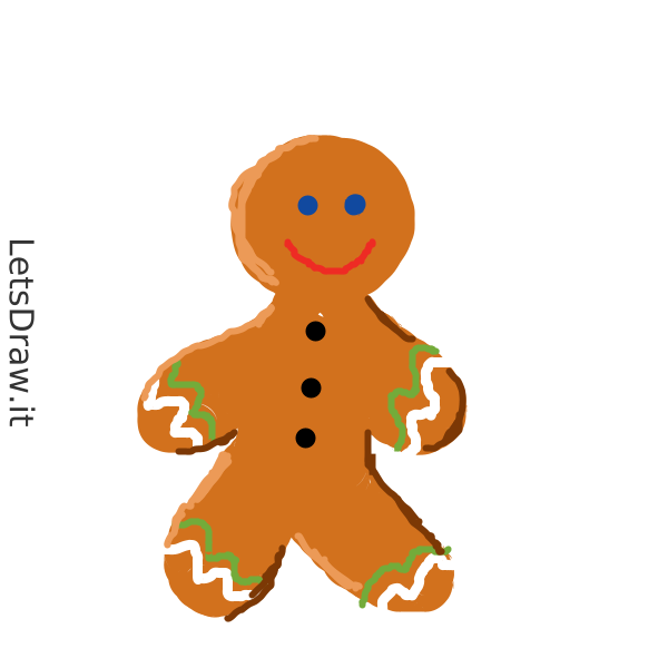 How to draw gingerbread / 7gx3o5rfc.png / LetsDrawIt