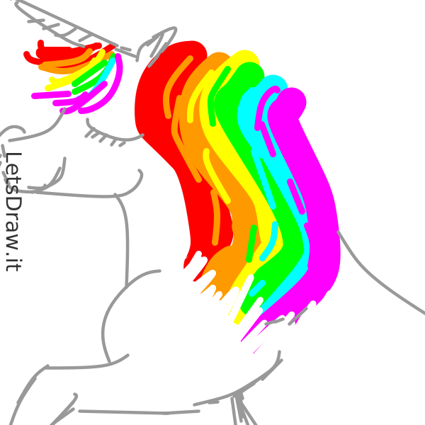 How to draw unicorn / 7h3hra1eg.png / LetsDrawIt