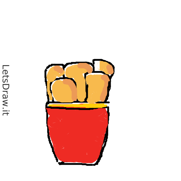 How to draw chicken nuggets / 7hcbqdusg.png / LetsDrawIt
