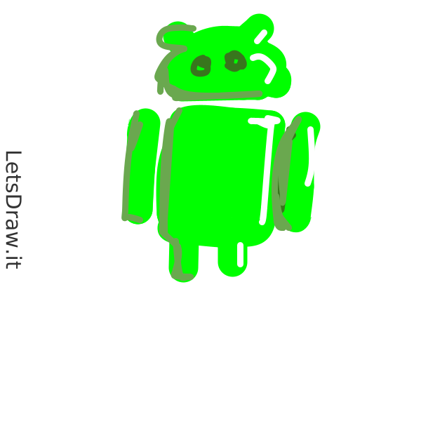 How to draw Android / 7i7unupsd.png / LetsDrawIt