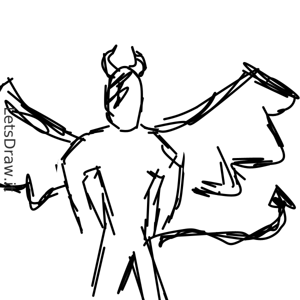 How to draw demon / 7ji7ne43b.png / LetsDrawIt