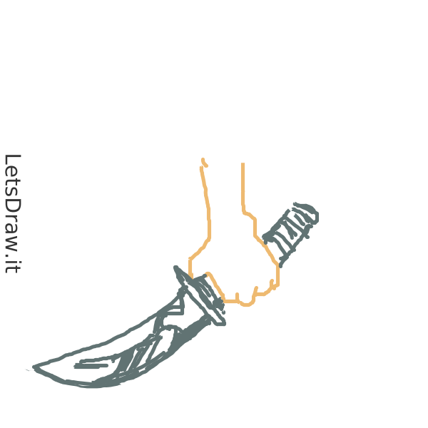 How to draw dagger / 7jssk7yha.png / LetsDrawIt