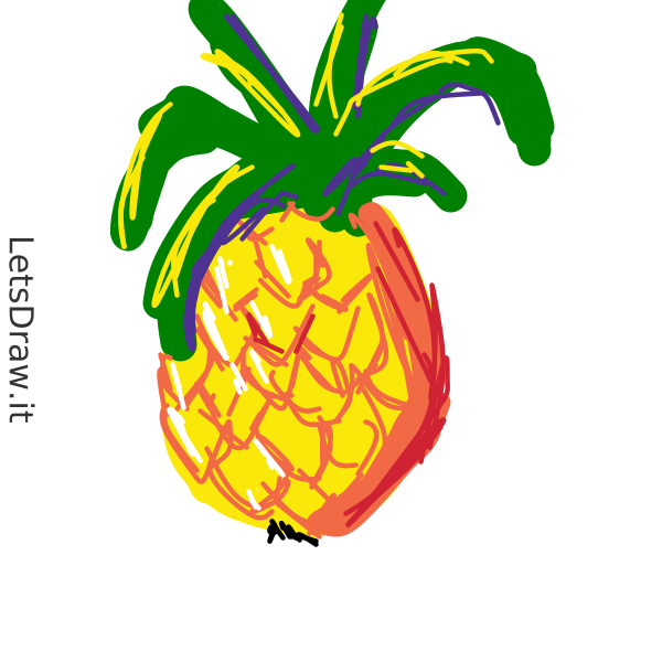 How to draw pineapple / 7m8fbwimx.png / LetsDrawIt