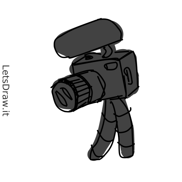 How to draw video camera / 7mq4kut4q.png / LetsDrawIt