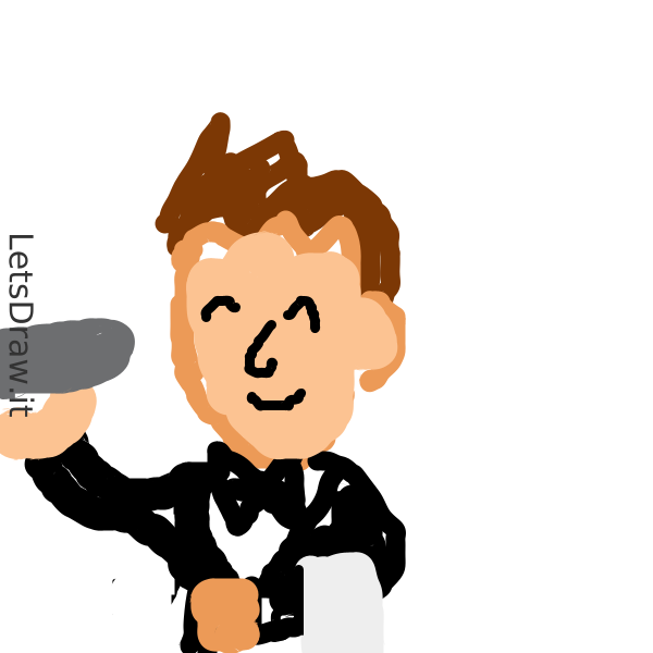 How to draw waiter / 7mxdocu1p.png / LetsDrawIt