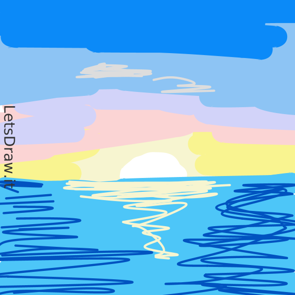 How to draw sunset / 7mykc3rqn.png / LetsDrawIt
