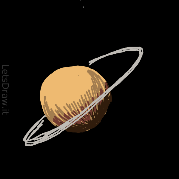 How to draw Saturn / 7pbje6whc.png / LetsDrawIt
