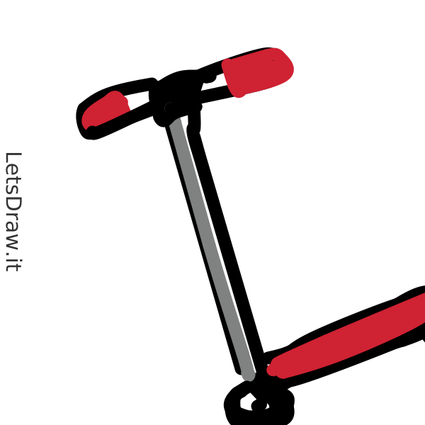 How to draw scooter / 7s1po76f.png / LetsDrawIt
