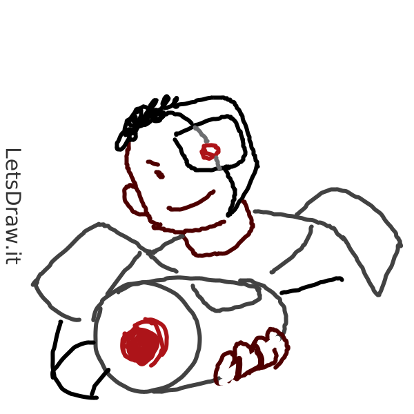 How to draw Cyborg / 7smrtiw6p.png / LetsDrawIt