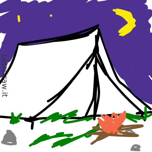 How to draw camp / 7spwnrfto.png / LetsDrawIt