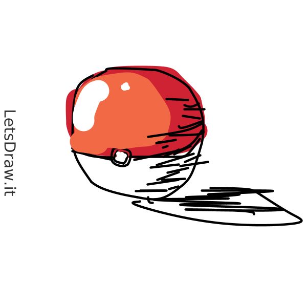 How to draw pokeball / 7su538ku.png / LetsDrawIt