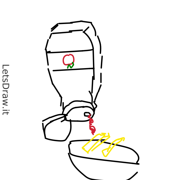 How to draw ketchup / Learn to draw from other LetsdrawIt players