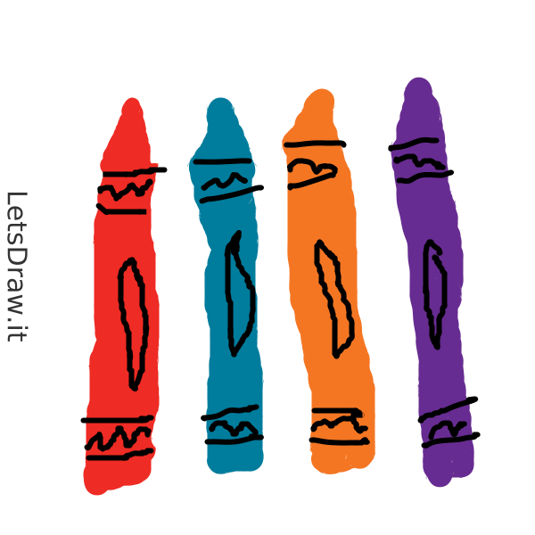 How to draw crayons / 7x6bx5y8f.png / LetsDrawIt
