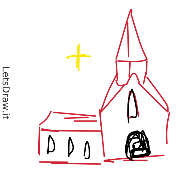 How to draw church / 81s7rbrp.png / LetsDrawIt